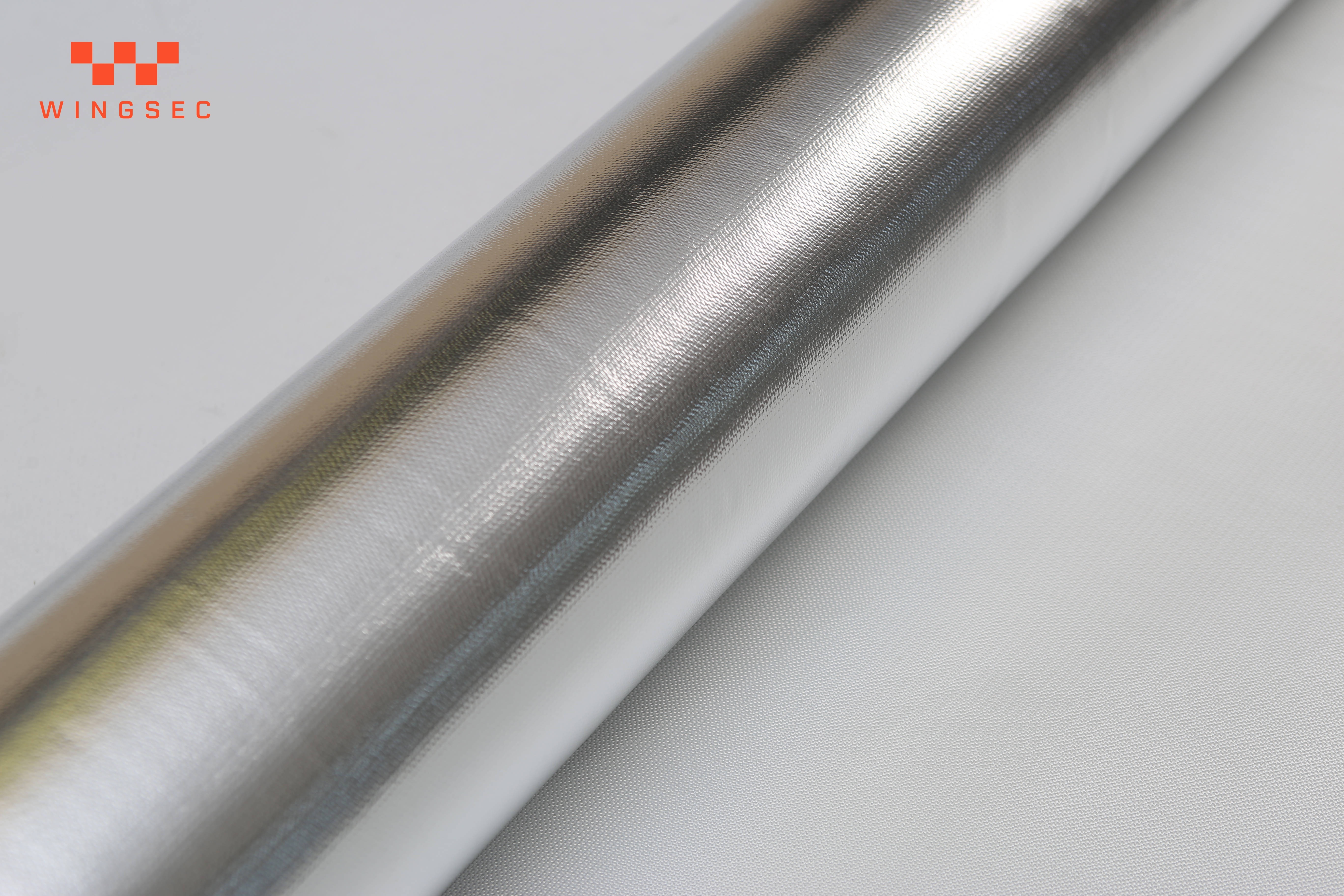 Hose Silver Heat Resistant Fabric Aluminum Foil Fiberglass Composite Fabric